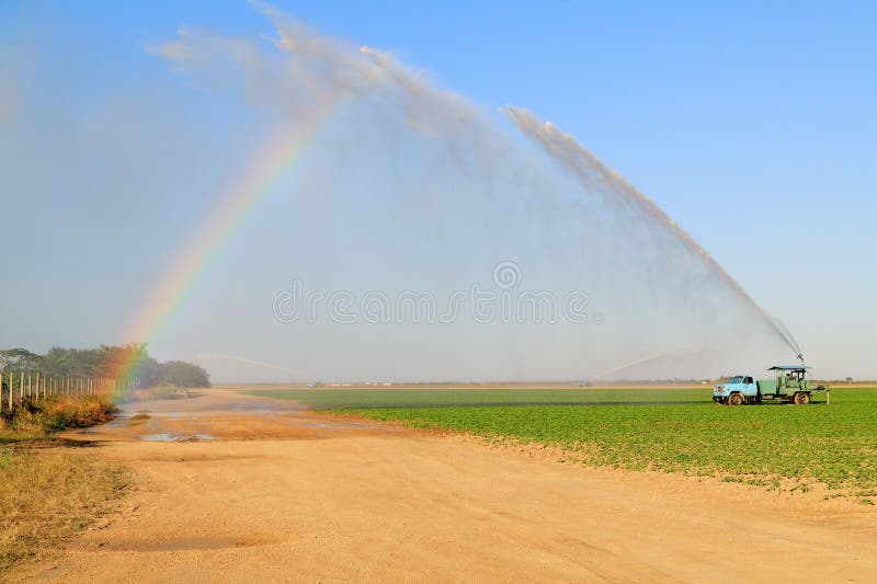 Irrigation Farm Land stock image. Image of agronomy, nature - 22626125