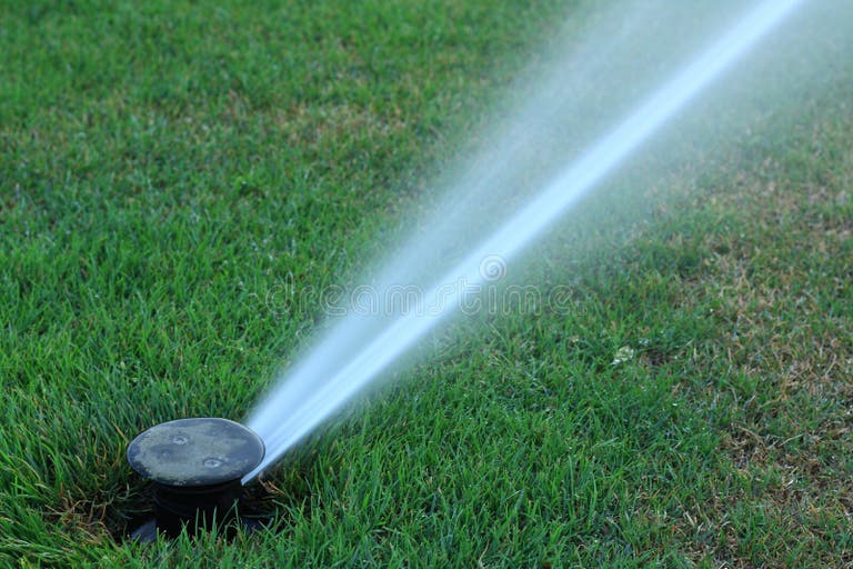 Irrigation football field stock photo. Image of maintain - 32993504