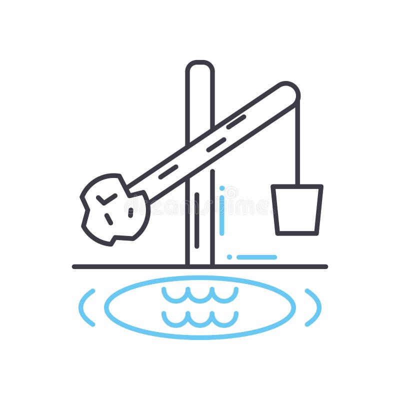 Irrigation Line Icon, Outline Symbol, Vector Illustration, Concept Sign ...