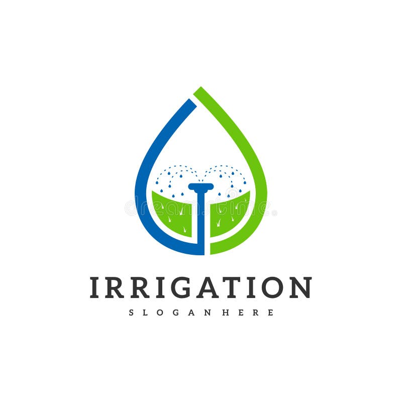 Irrigation Logo Design Vector. Icon Symbol Stock Illustration ...