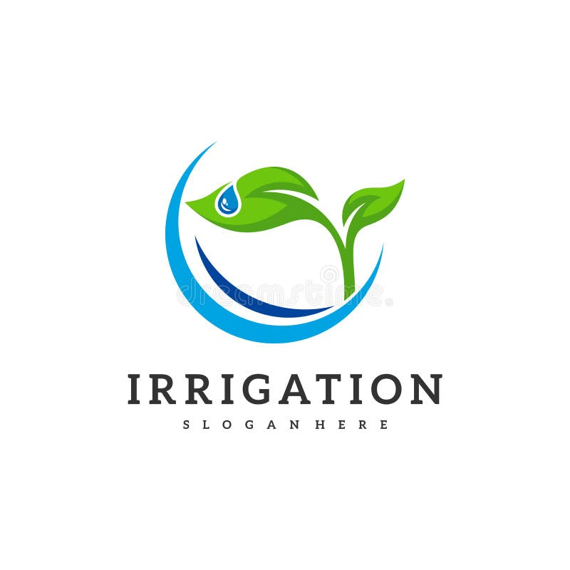 Irrigation Logo Design Vector. Icon Symbol Stock Illustration ...