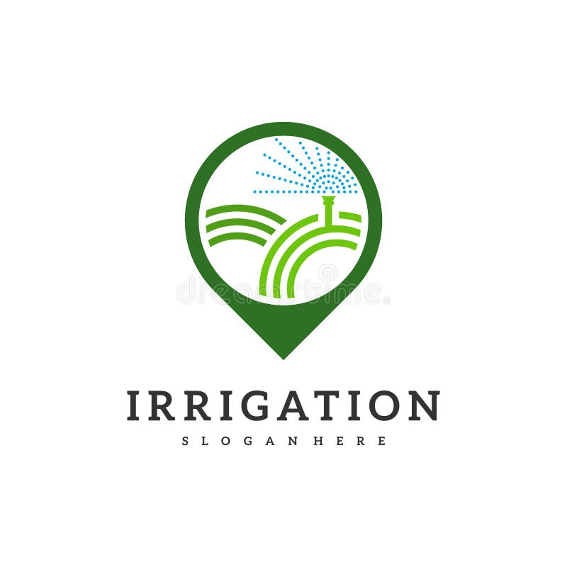 Irrigation Logo Design Vector. Icon Symbol Stock Illustration ...