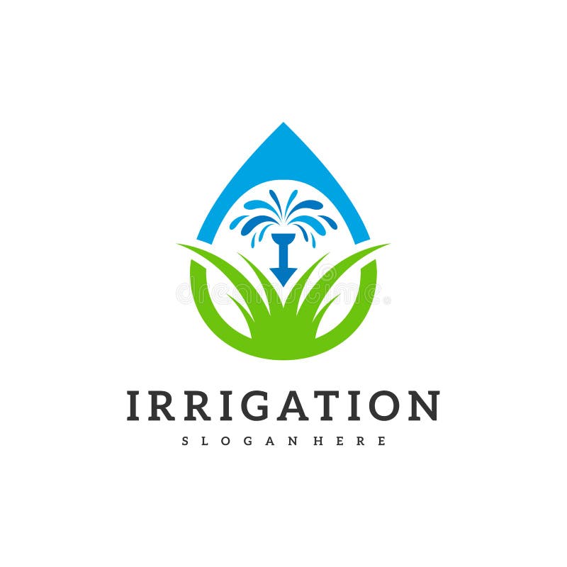 Irrigation Logo Design Vector. Icon Symbol Stock Illustration ...