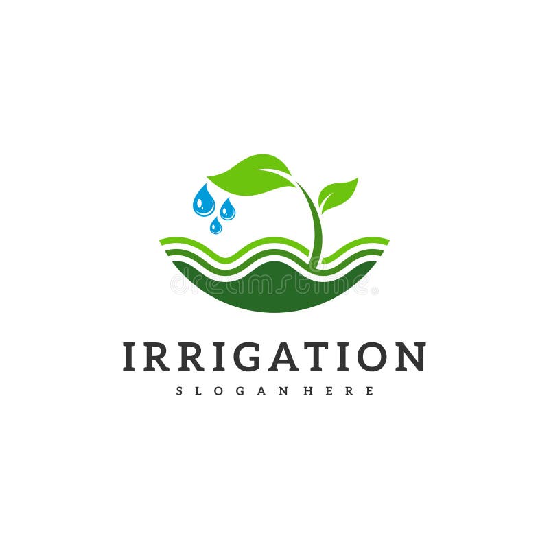 Irrigation Logo Design Vector. Icon Symbol Stock Illustration ...