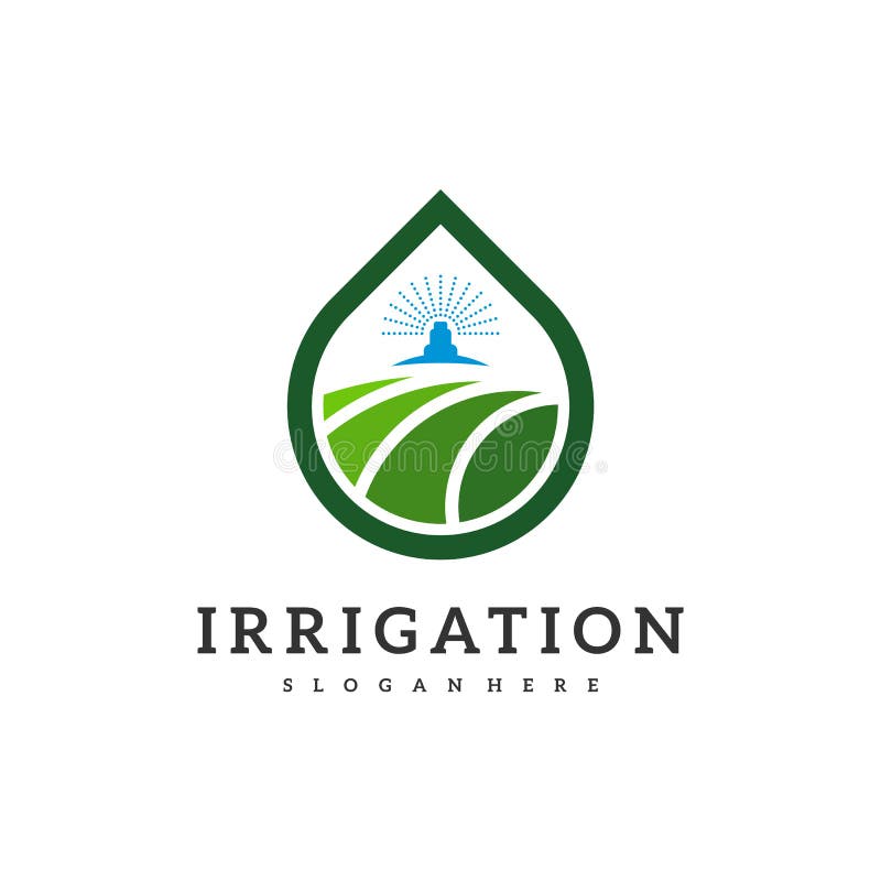 Irrigation Logo Design Vector. Icon Symbol Stock Illustration ...