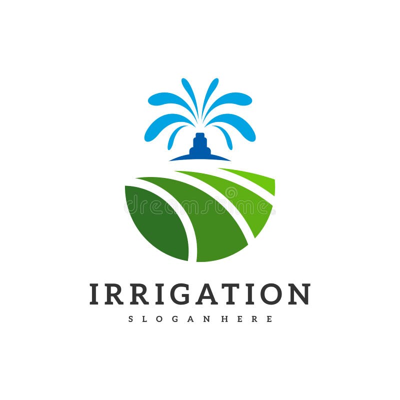 Irrigation Logo Design Vector. Icon Symbol Stock Illustration ...