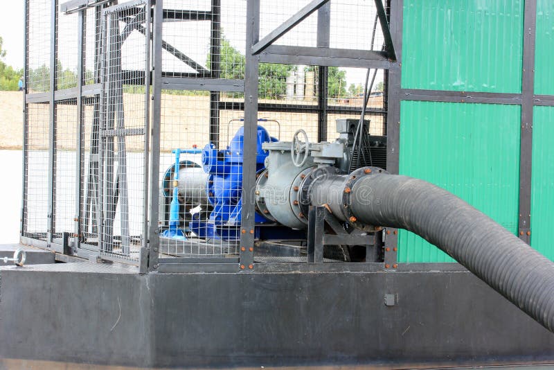 Irrigation Pumping Pipe System Stock Photo - Image of construction ...