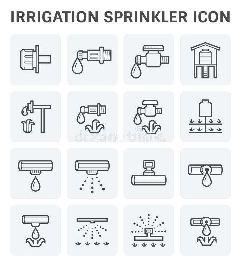 Irrigation sprinkler icon stock vector. Illustration of garden - 76308445