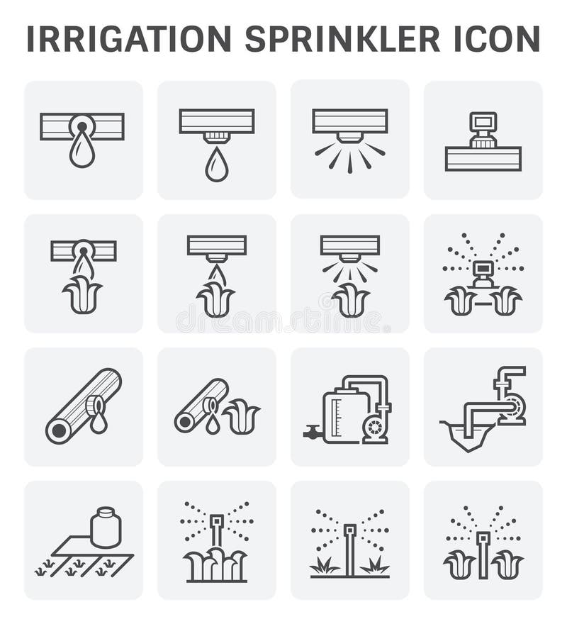 Irrigation sprinkler icon stock vector. Illustration of garden - 76308445
