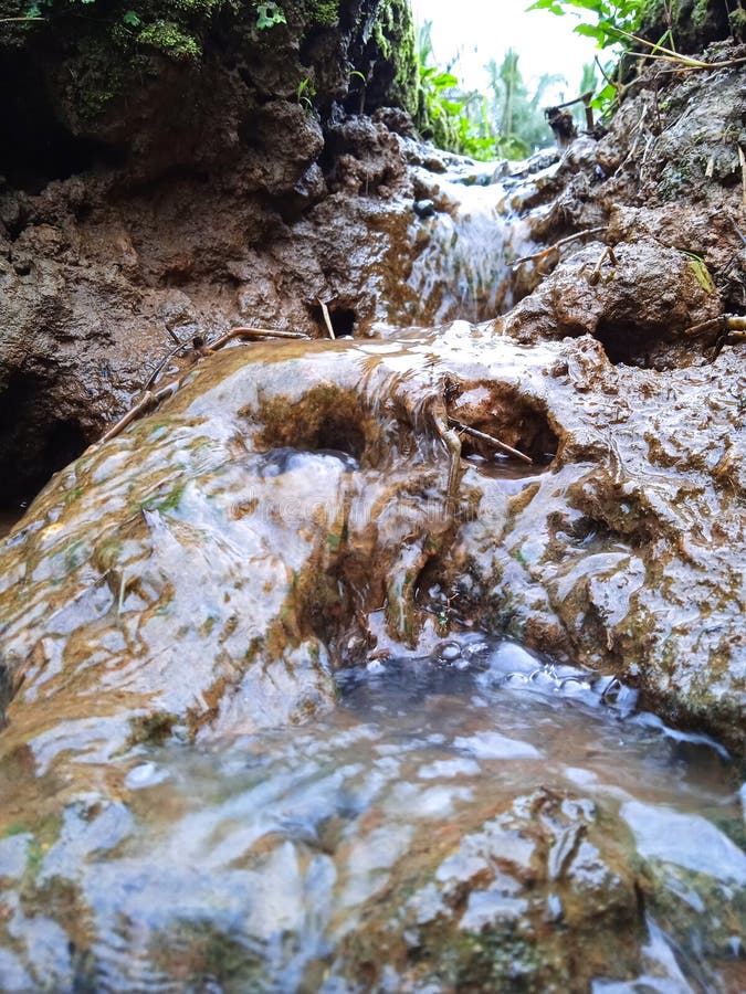 Irrigation Stream that Flows Like a Waterfall Stock Image - Image of ...