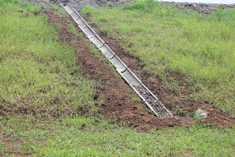 Irrigation Structure of Rice Fields beside the Road Stock Image - Image ...