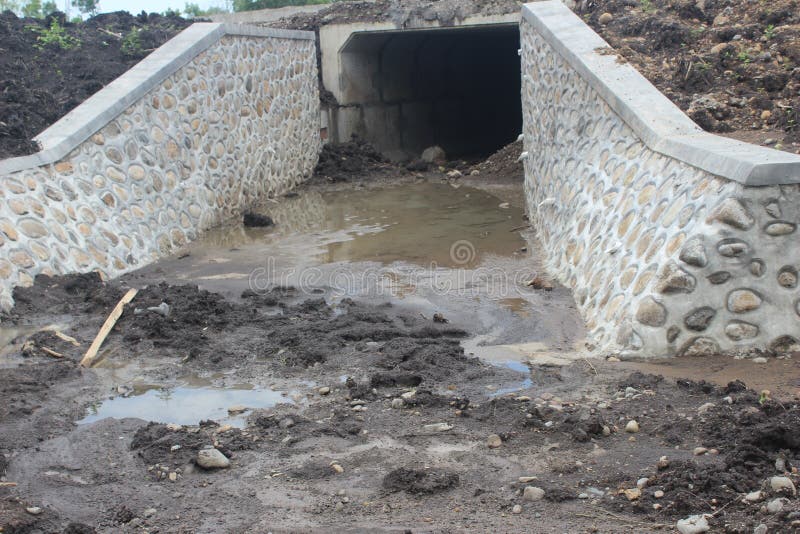 Irrigation Structure of Rice Fields beside the Road Stock Photo - Image ...