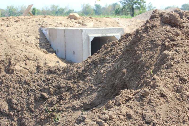 Irrigation Structure of Rice Fields beside the Road Stock Photo - Image ...