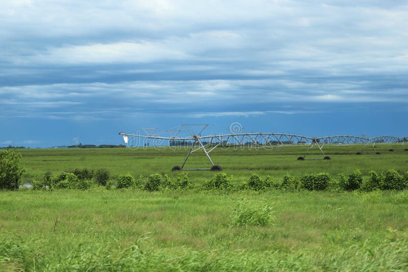 Irrigation System Machine in Countryside Stock Image - Image of ...