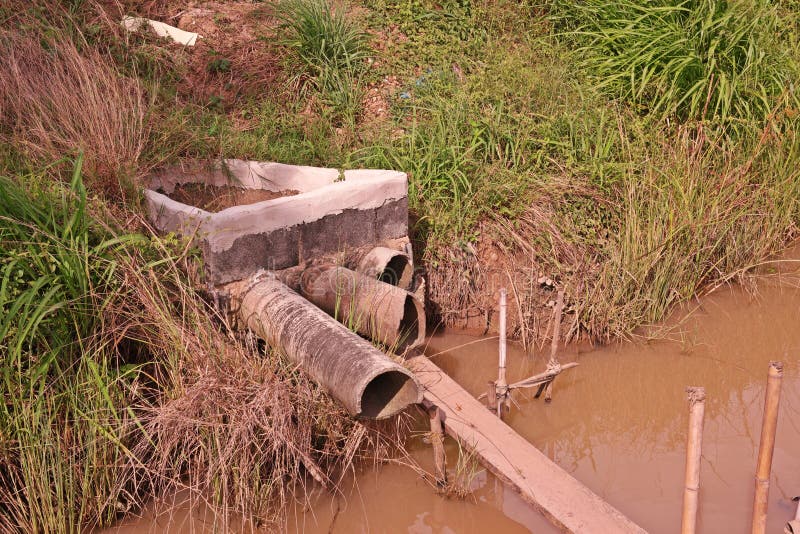 Irrigation System for Paddy Field Stock Photo - Image of complicate ...