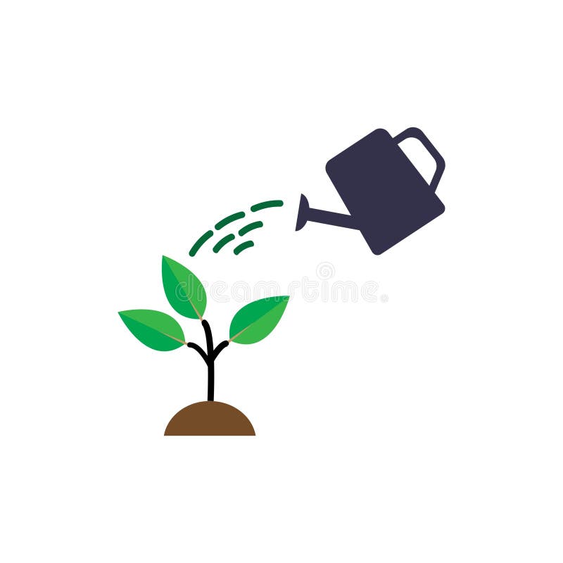 Irrigation System or Plant Watering Icon Stock Vector - Illustration of ...