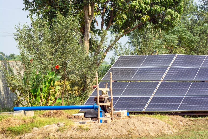 Irrigation System on the Solar Technology Stock Photo - Image of ...