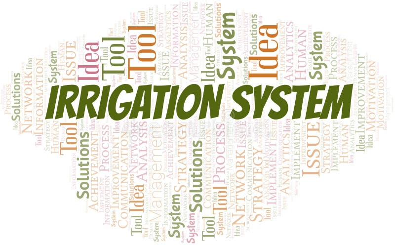 Irrigation word cloud stock vector. Illustration of agriculture - 175564097