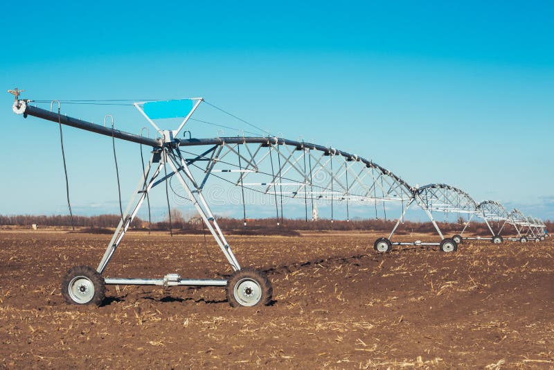 Irrigation System on Wheels Stock Image - Image of nature, industry ...