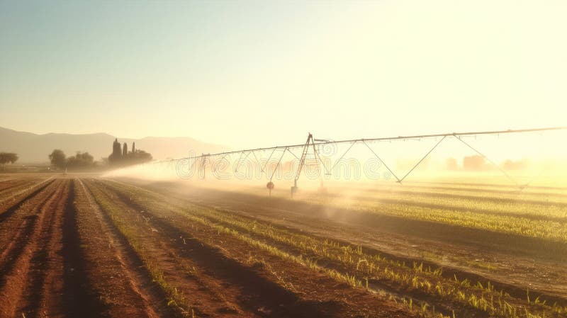 Irrigation Systems on a Farmer S Field Stock Image - Image of food ...