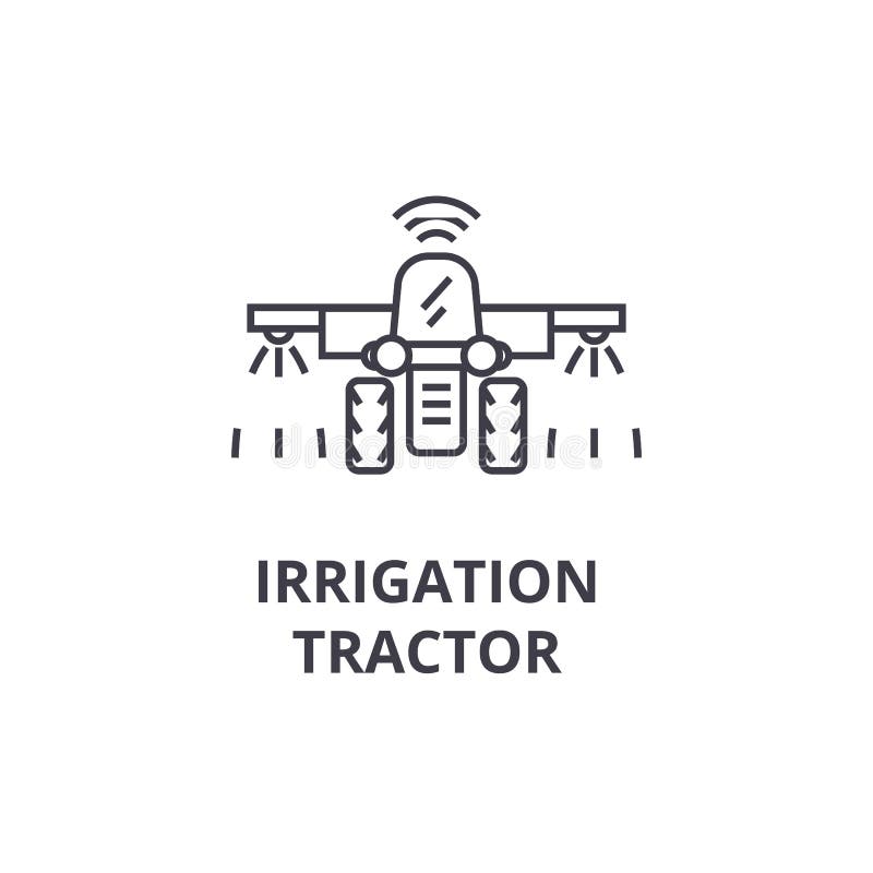 Irrigation Tractor Line Icon, Outline Sign, Linear Symbol, Vector, Flat ... Irrigation Tractor Line Icon, Outline Sign, Linear Symbol, Vector, Flat ...