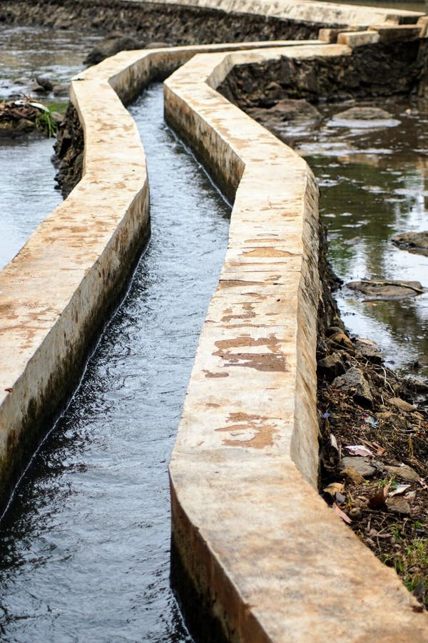 Irrigation water flows stock image. Image of industry - 301918133