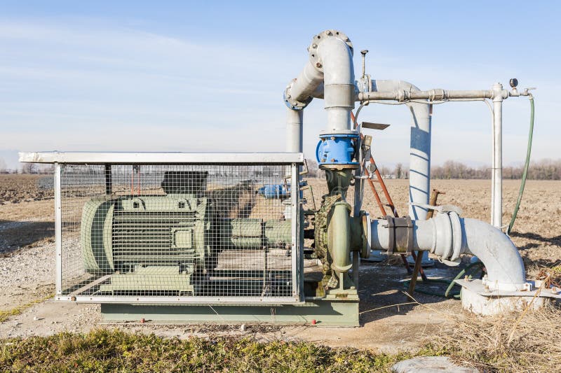 Irrigation Water Pumping System Stock Image - Image of interior ...
