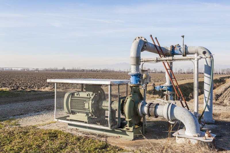 Irrigation Water Pumping System Stock Photo - Image of agriculture ...