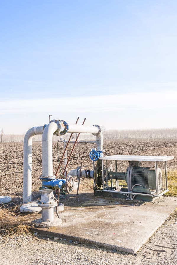 Irrigation Water Pumping System Stock Image - Image of pipe, country ...