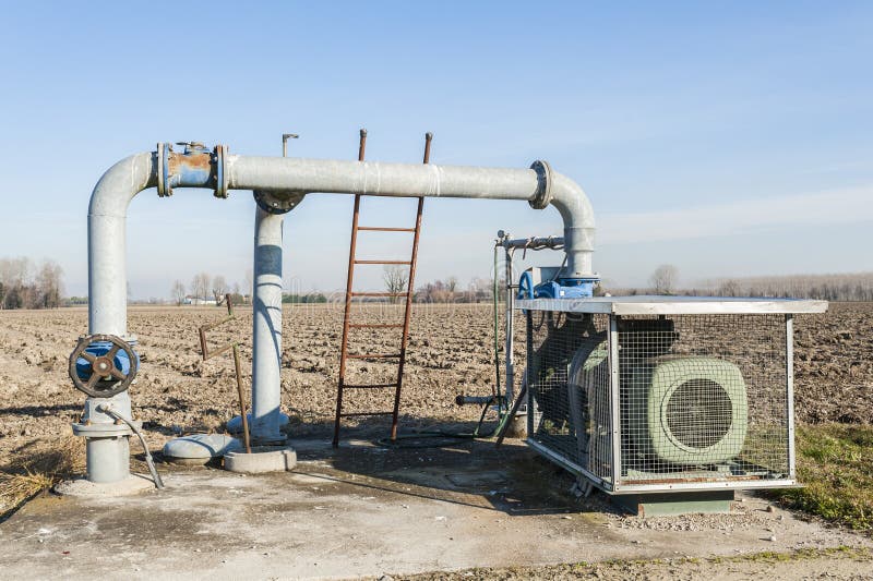 Irrigation Water Pumping System Stock Image - Image of pipe, outdoor ...
