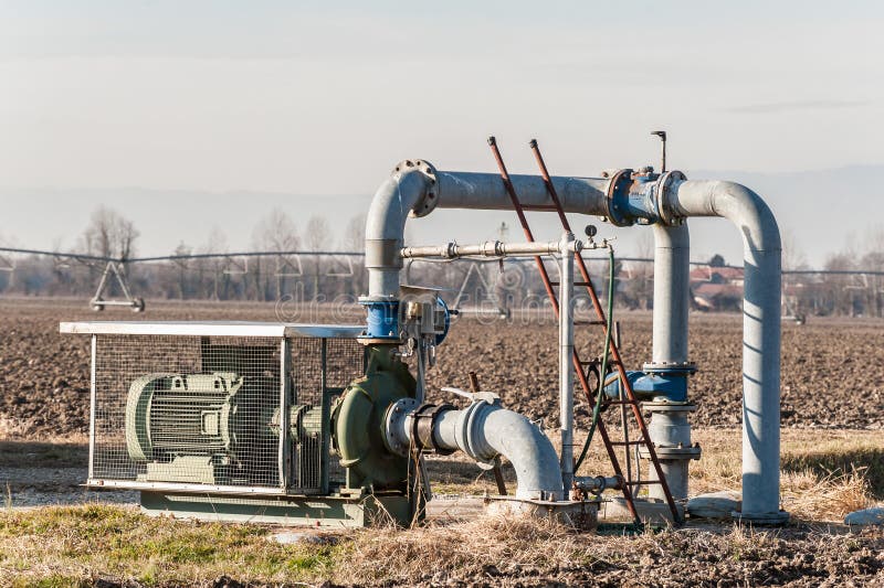 Irrigation Water Pumping System Stock Image - Image of equipment ...