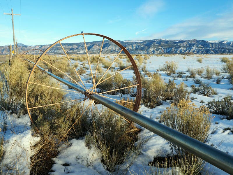 Irrigation Wheel Line stock photo. Image of farm, cloud - 22667266