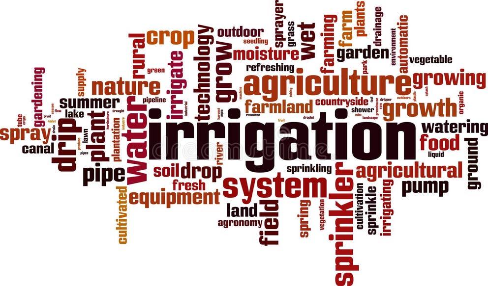 Irrigation word cloud stock vector. Illustration of agriculture - 175564097