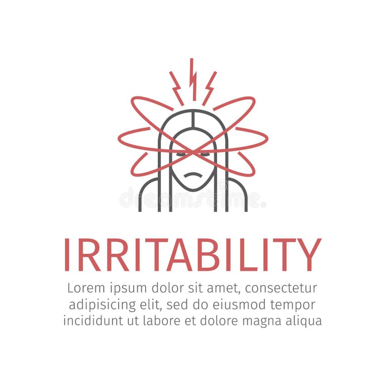 Irritability Woman. Vector Sign Stock Illustration - Illustration of ...
