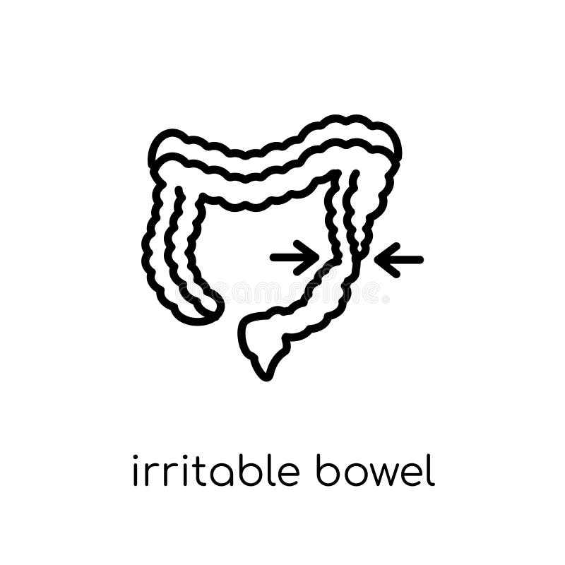 Irritable Bowel Syndrome Icon. Trendy Modern Flat Linear Vector Stock ...