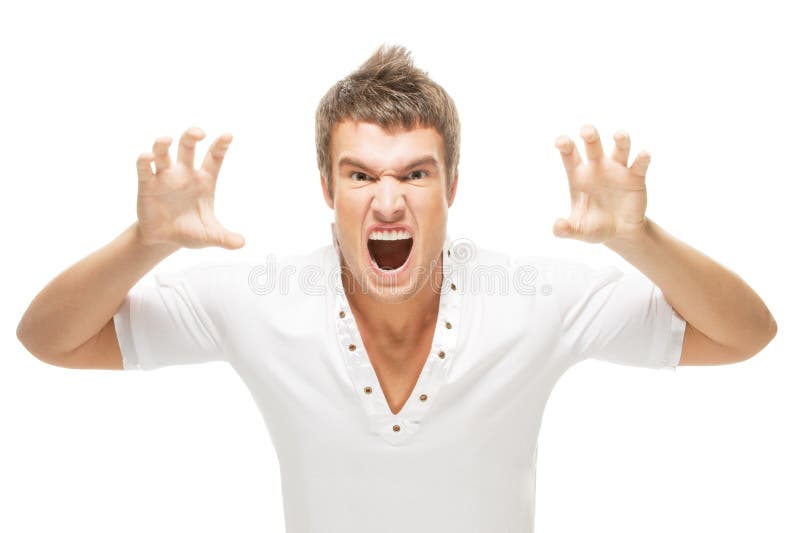 Irritado Por Un Hombre Joven Foto de archivo - Imagen de rabia ...