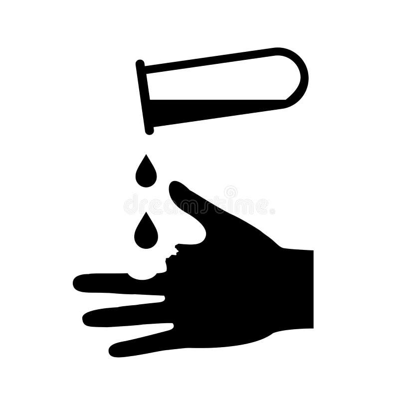 Irritant Avoid Skin Contact Icon Stock Vector - Illustration of liquid ...