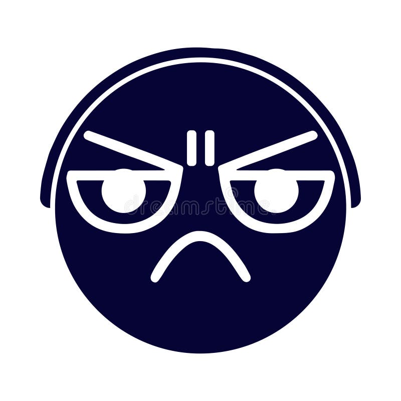 Irritante Icono De Enojo Emoticono Ilustración del Vector - Ilustración ...