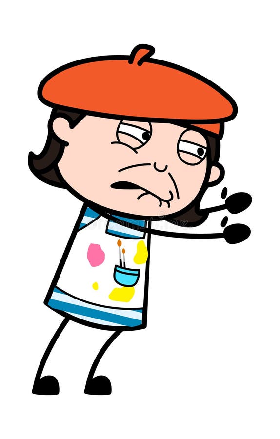 Irritated Artist Cartoon Illustration Stock Illustration - Illustration ...