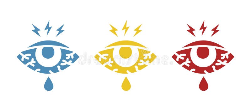 Irritated Eye Icon on a White Background, Vector Illustration Stock ...