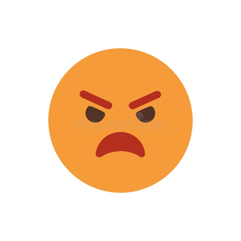 Irritated Face Icon for Design Use Stock Illustration - Illustration of ...