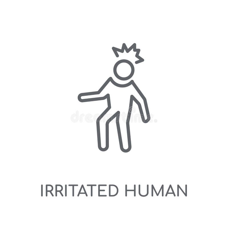 Irritated Human Linear Icon. Modern Outline Irritated Human Logo Stock ...