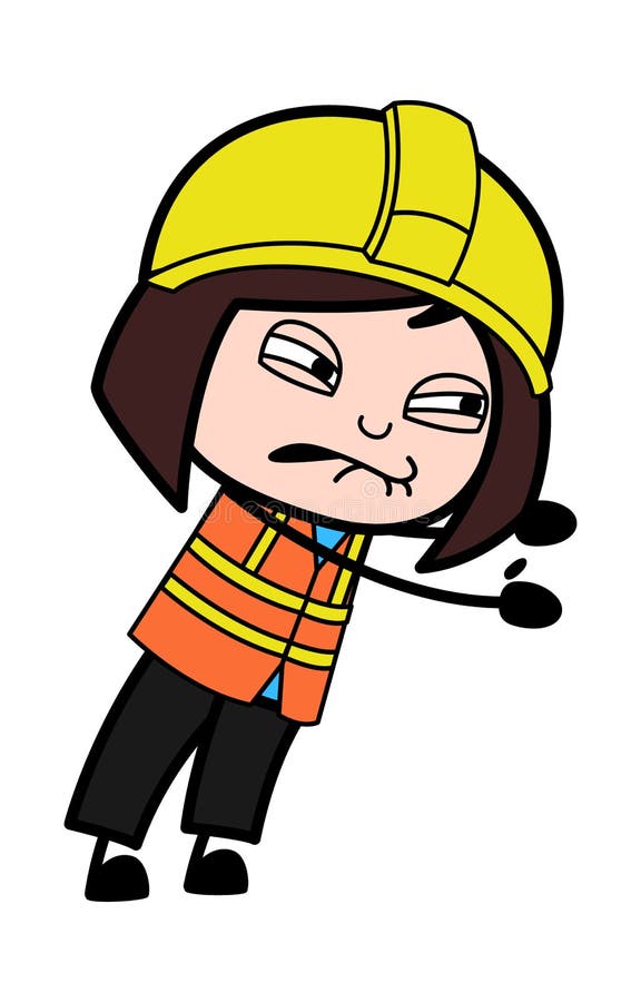 Aggressive Engineer Cartoon Stock Illustration - Illustration of ...