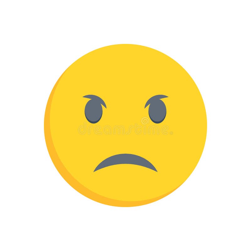 Irritated Vector Flat Colour Icon Stock Vector - Illustration of ...
