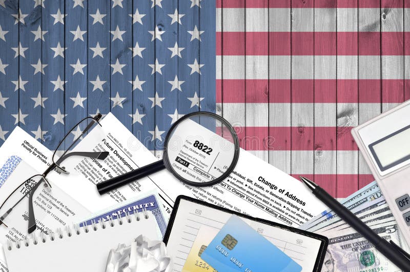 IRS Form 8822 Change of Address Lies on Flat Lay Office Table and Ready ... IRS Form 8822 Change of Address Lies on Flat Lay Office Table and Ready ...