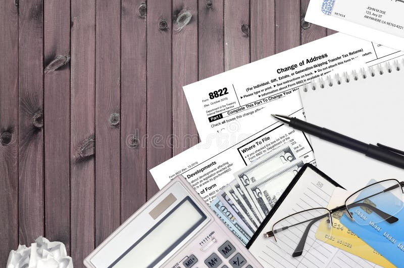 IRS Form 8822 Change of Address Lies on Flat Lay Office Table and Ready ... IRS Form 8822 Change of Address Lies on Flat Lay Office Table and Ready ...