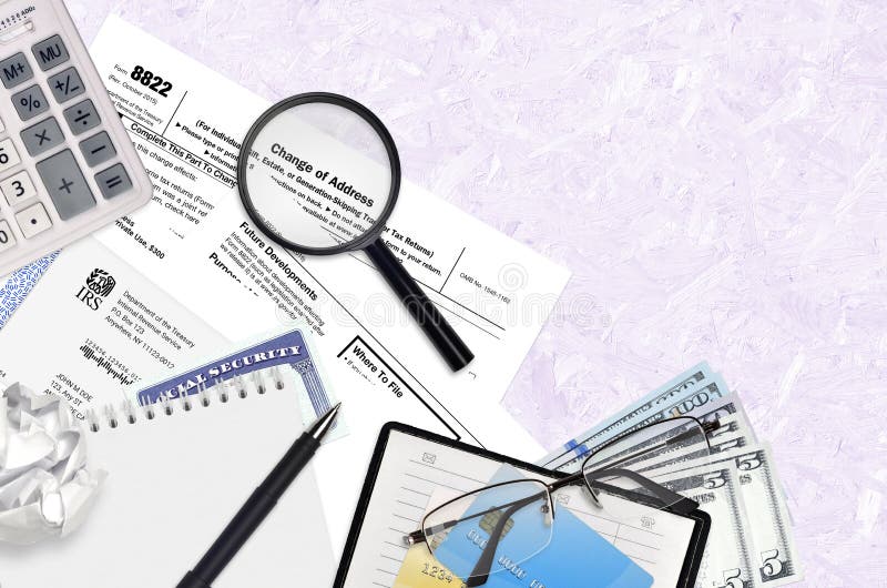 IRS Form 8822 Change of Address Lies on Flat Lay Office Table and Ready ... IRS Form 8822 Change of Address Lies on Flat Lay Office Table and Ready ...