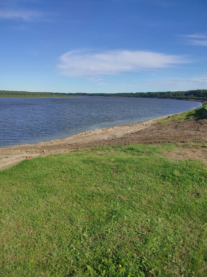 Irtysh mighty river stock image. Image of grassland - 238473337