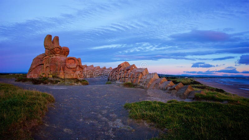 Irvine Beach Park Dragon on the Hill by the Sea Under the Blue Cloudy ...