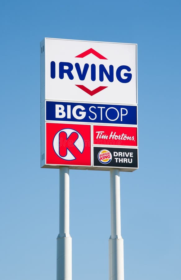 Irving Bigstop Sign redaktionelles stockbild. Bild von industrie - 57704644